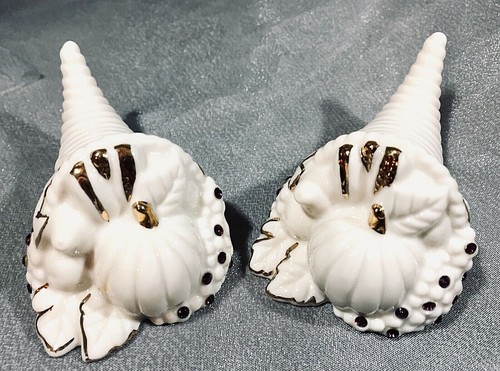 NEW LENOX Shakers Cornucopia Porcelain Small Salt & Pepper Set Fall ...
