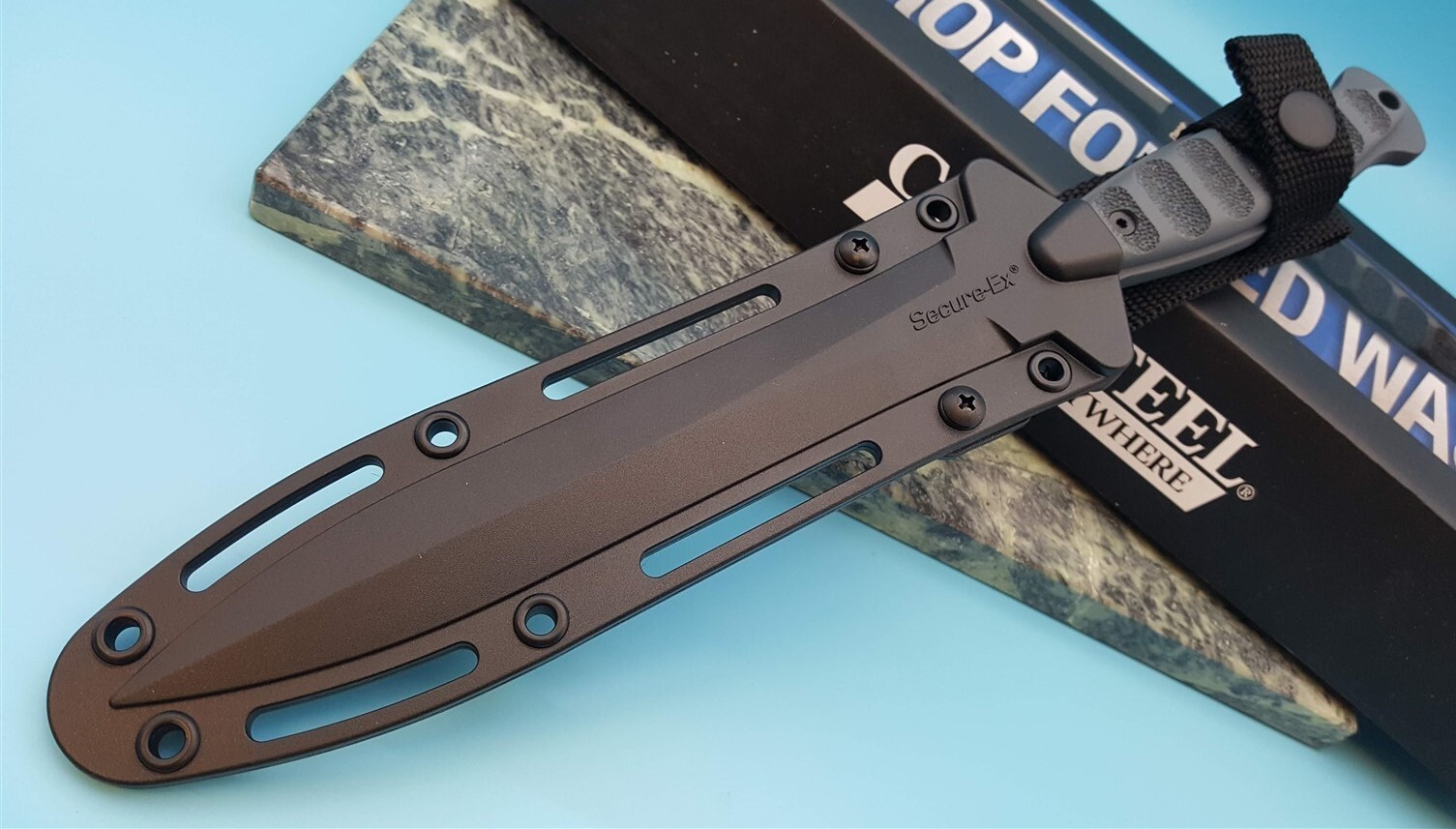 Cold Steel Drop Forged Wasp Knife Fixed Blade Double edge High Carbon ...