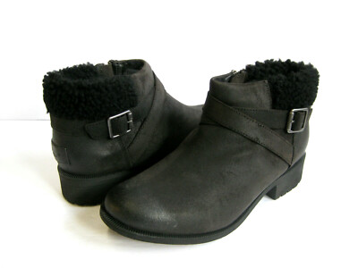 UGG BENSON WOME ANKEL BOOTS LEATHER BLACK US 9 /UK 7 /EU 40 | eBay