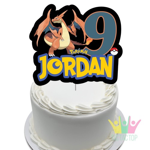 Pokemon Charizard Cake Topper. PERSONALISED Lolly Loot Bag Party ...