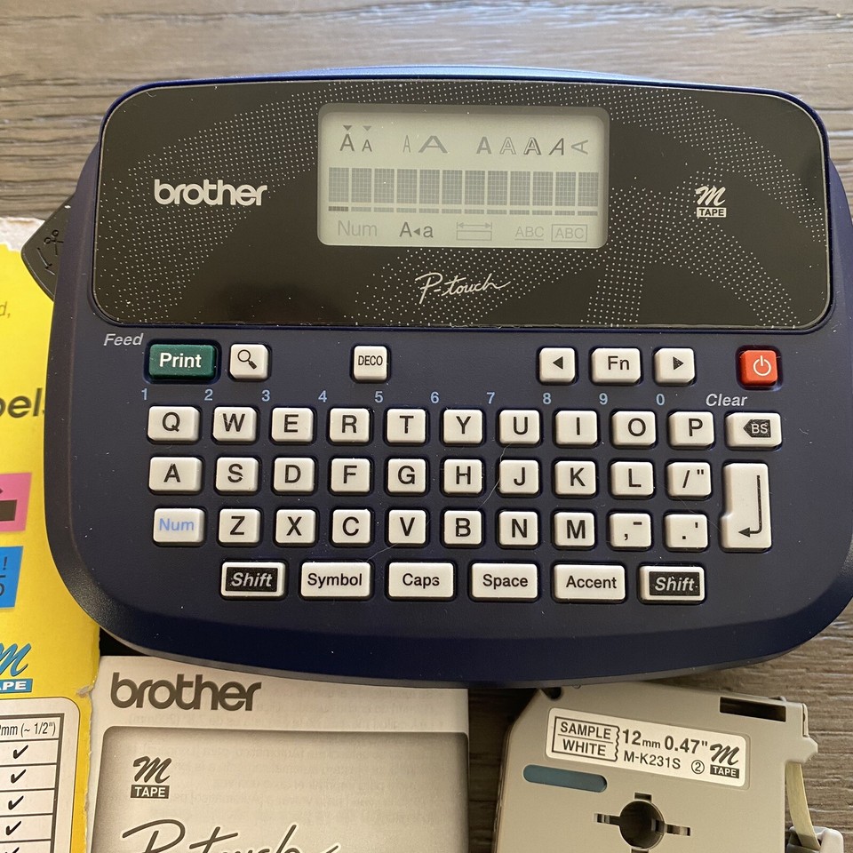 Brother Label Maker P-Touch Handheld PT-45 Tested with Manual Tape and ...