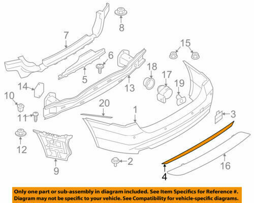 BMW F34 318D 320D 320DX 320I 320IX 325D 330D TRIM STRIP 51127416085 NO ...