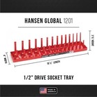 Hansen 6pc Socket Organizer Tray Rack Holder Metric SAE 1/4 3/8 1/2 ...
