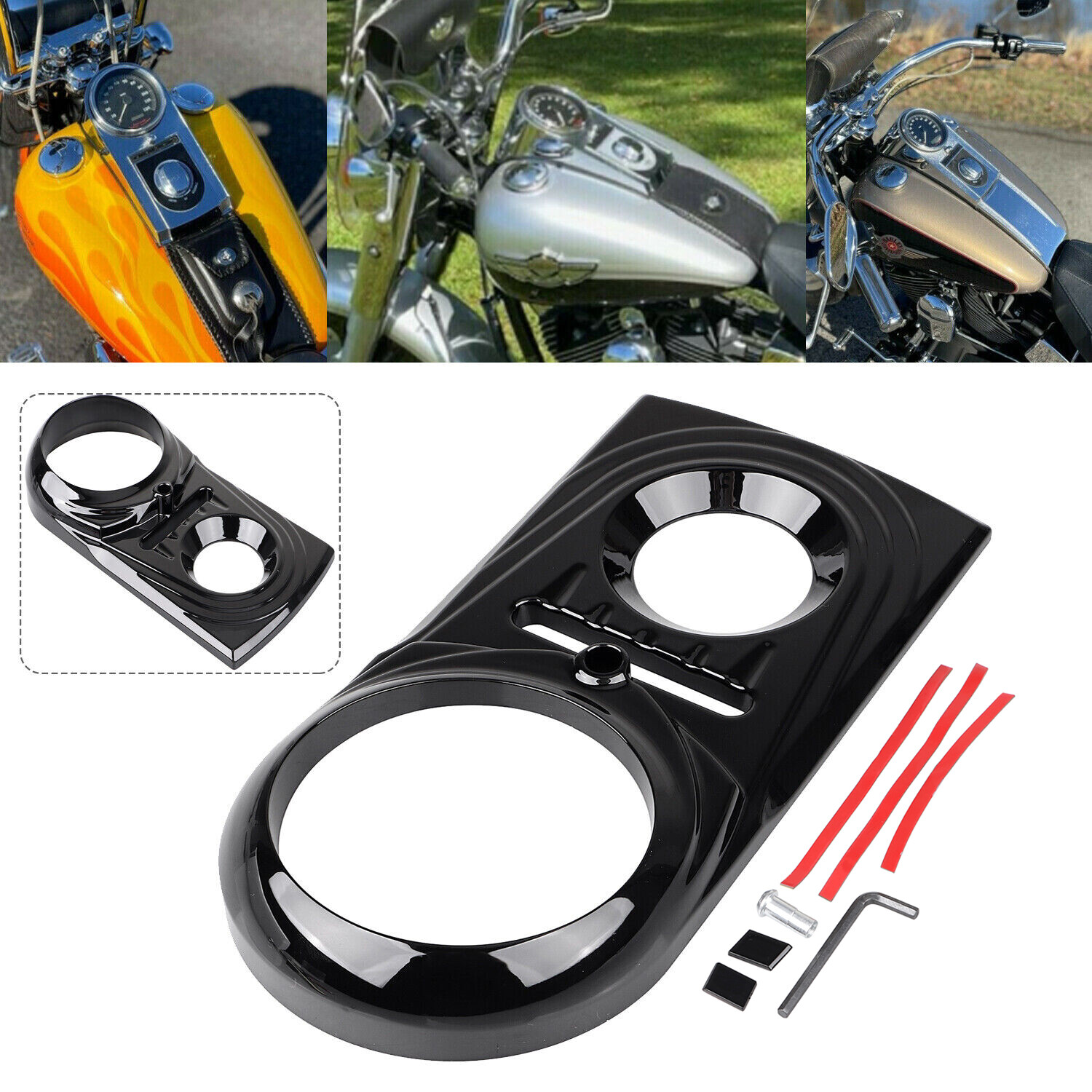 Dash Panel Insert Cover Fit For Harley Softail Fatboy Night Train Dyna ...