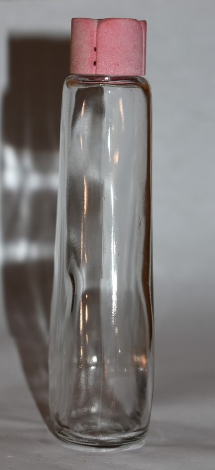 Vintage Glass Shampoo Bottle Early with Pink Cap an Early Plastic Form ...