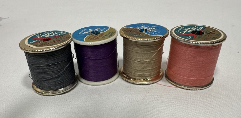 J.P. Coats Thread Spools Dual Duty Plus Cotton Covered Polyester Lot 15 ...