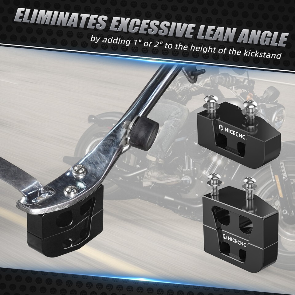 NICECNC Kickstand Lift Block Set For Harley Electra Glide FLHT FLHTCU ...