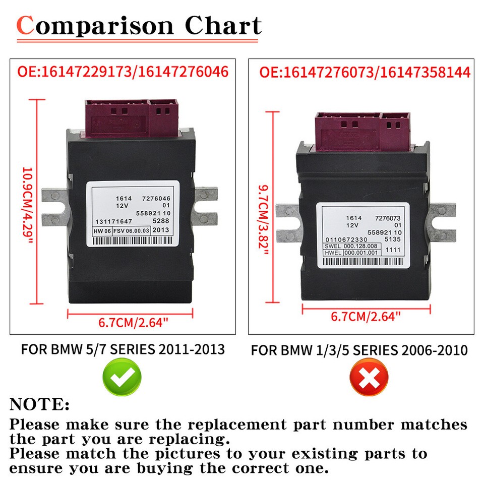 16147229173 For BMW Fuel Pump Control Unit Module 1/3/5 series Z4 X5 X6 ...