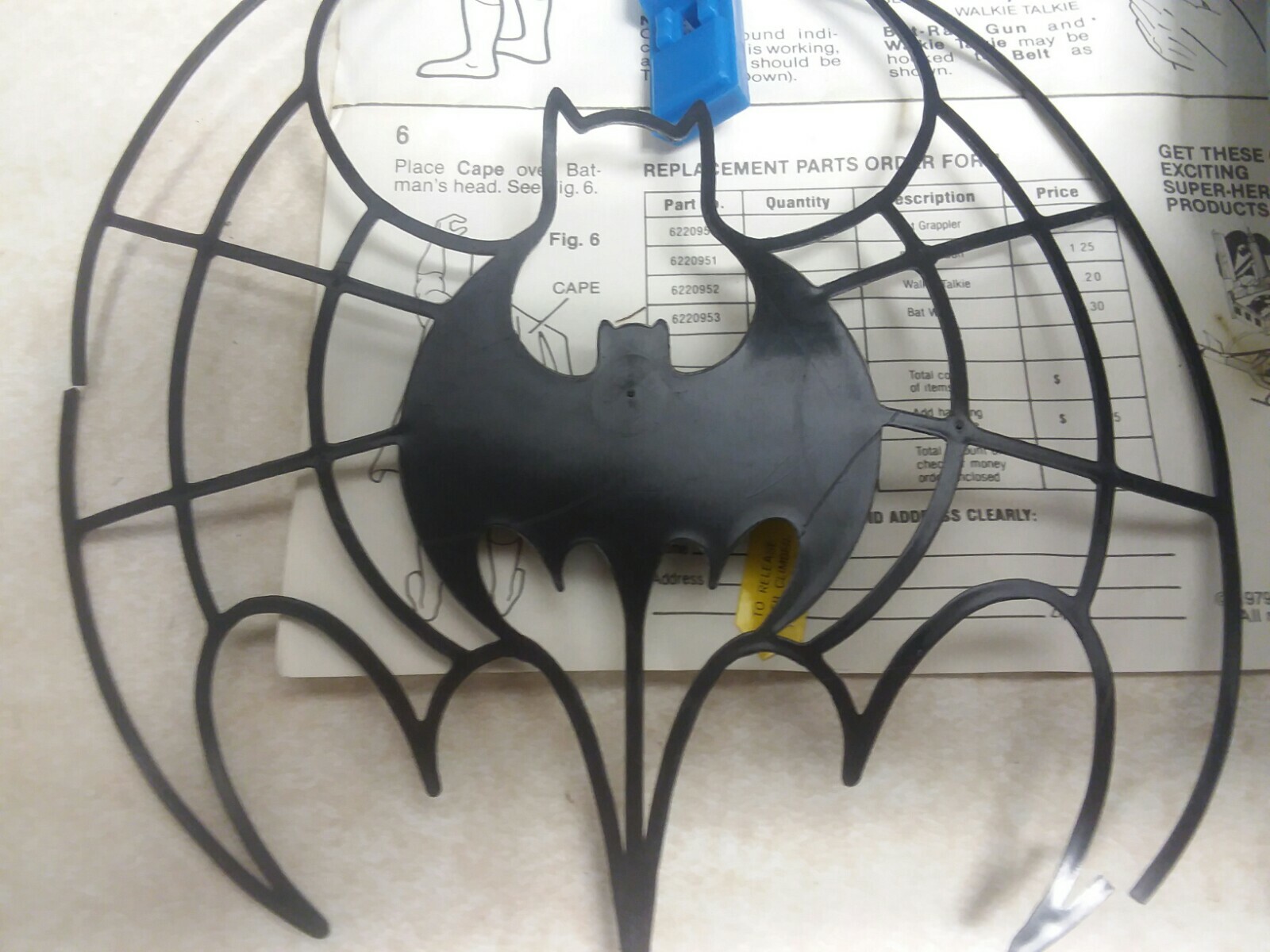 Ultra Rare Remco Energized Batman 12" Climbing Figure 1979 No Box Works ...