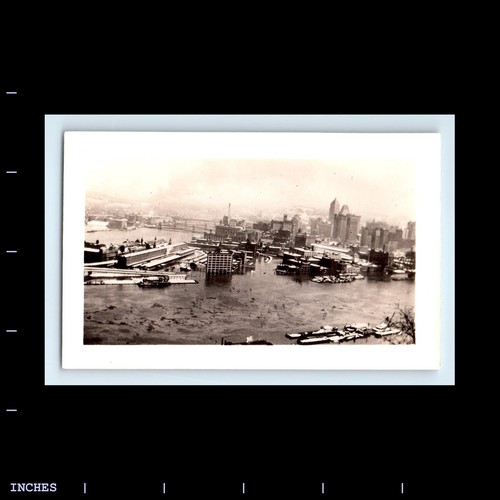 Old Vintage Photo FLOODING DOWNTOWN SKYLINE PITTSBURGH PA FOUND ...
