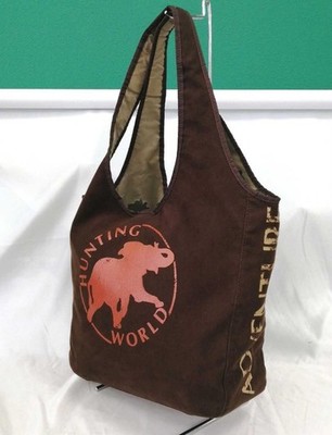 HUNTING WORLD Tote Bag Color: Brown Orange Logo Used | eBay