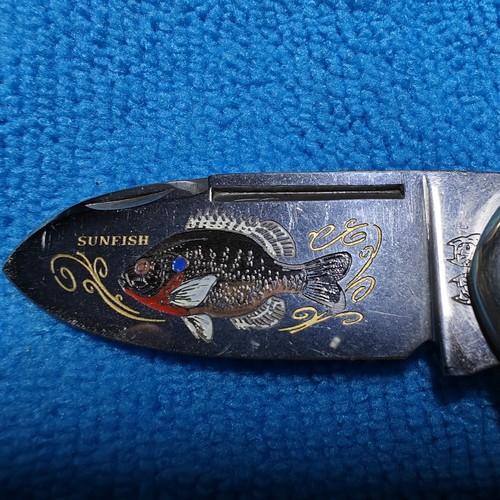 Bulldog Germany Baby Sunfish Knife Oyster Shell GREAT SUNFISH ETCH 2000 ...