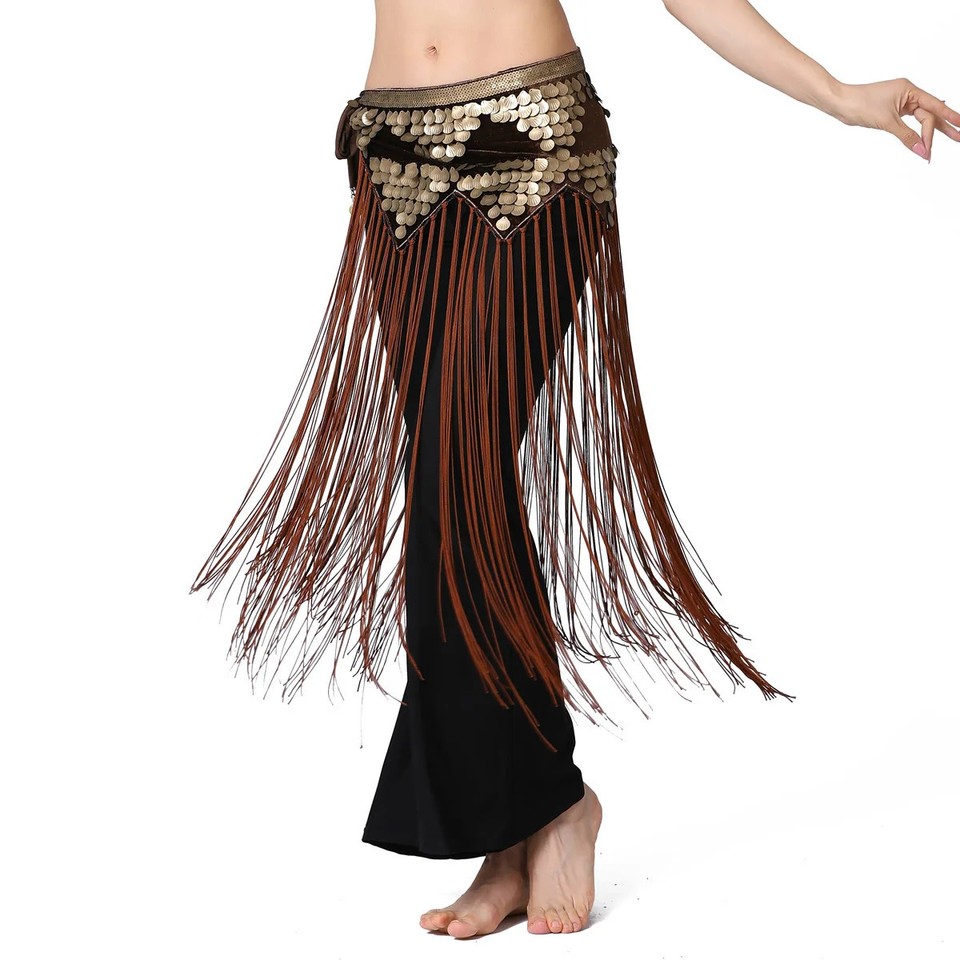 Tribal Belly Dance Hip Scarf Tassel Women Waist Chain Practice ...
