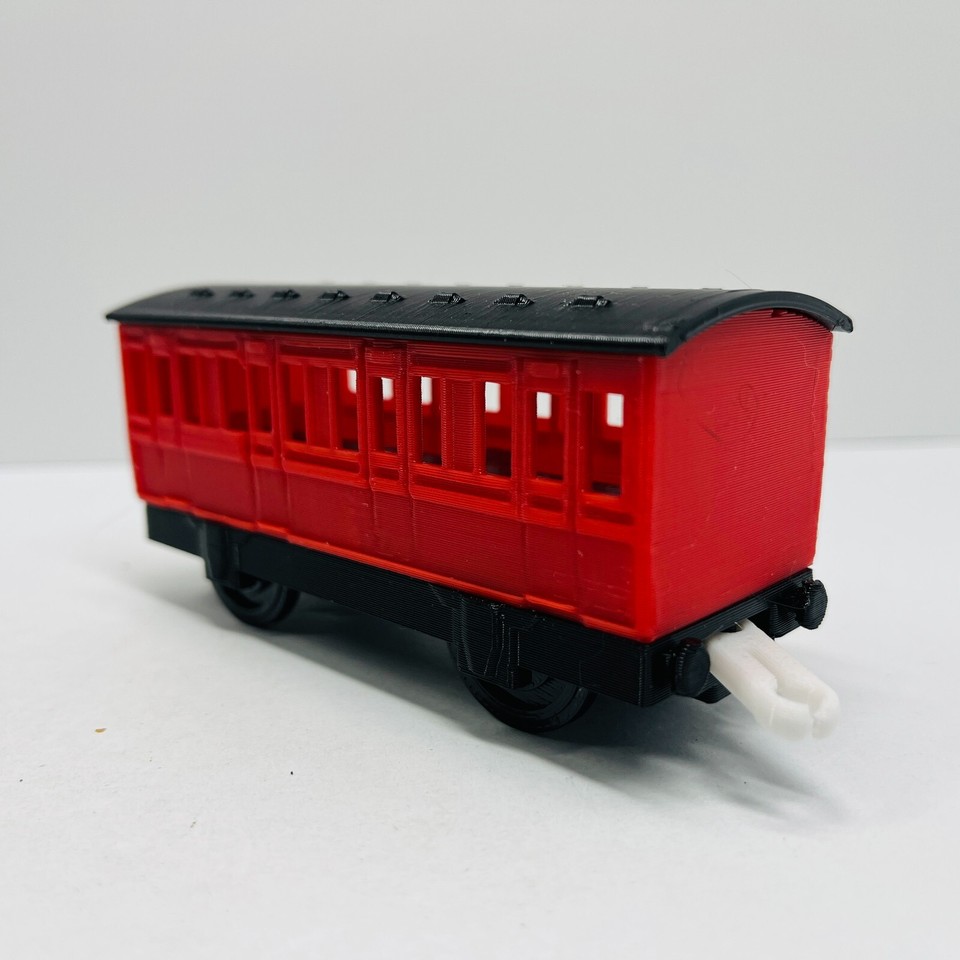 Thomas & Friends Trackmaster CUSTOM MADE RED PASSENGER COACH Trains 3D ...