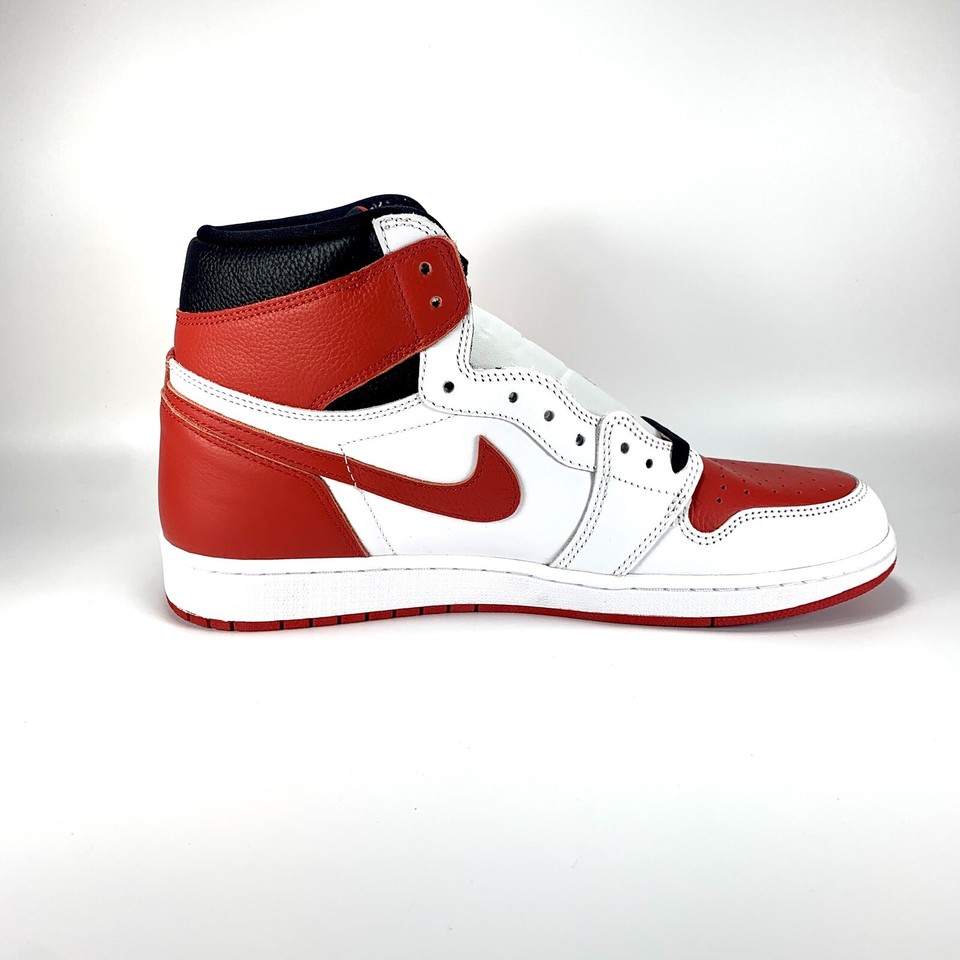 Nike Air Jordan 1 Retro High OG Heritage White Red 555088-161 Men's ...