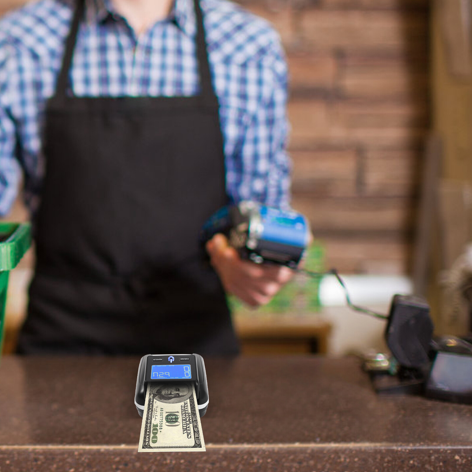 Automatic Cash Currency Money Counter Machine Counterfeit Bill Detector ...