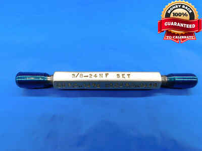 3/8 24 NF SET THREAD PLUG GAGE .375 .3750 GO NO GO P.D.'S = .3476 ...