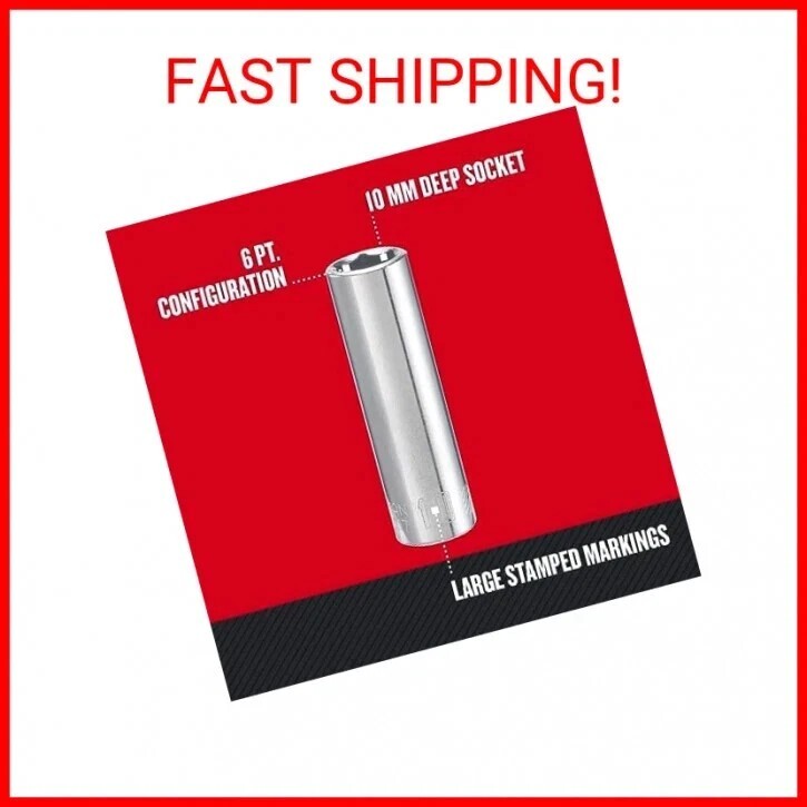 CRAFTSMAN Deep Socket Metric 1/4 Inch Drive 10mm 6 Point CMMT44407 | eBay