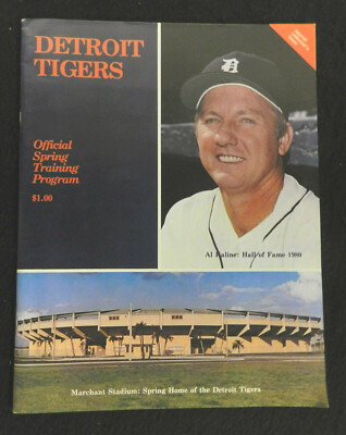 1980 DETROIT TIGERS BASEBALL SPRING TRAINING PROGRAM | eBay