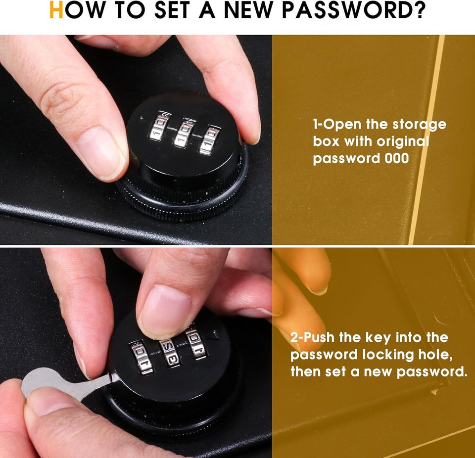 🌟Center Console Gun Safe Storage Vault Box for 2015-20 Ford F150 F250 ...