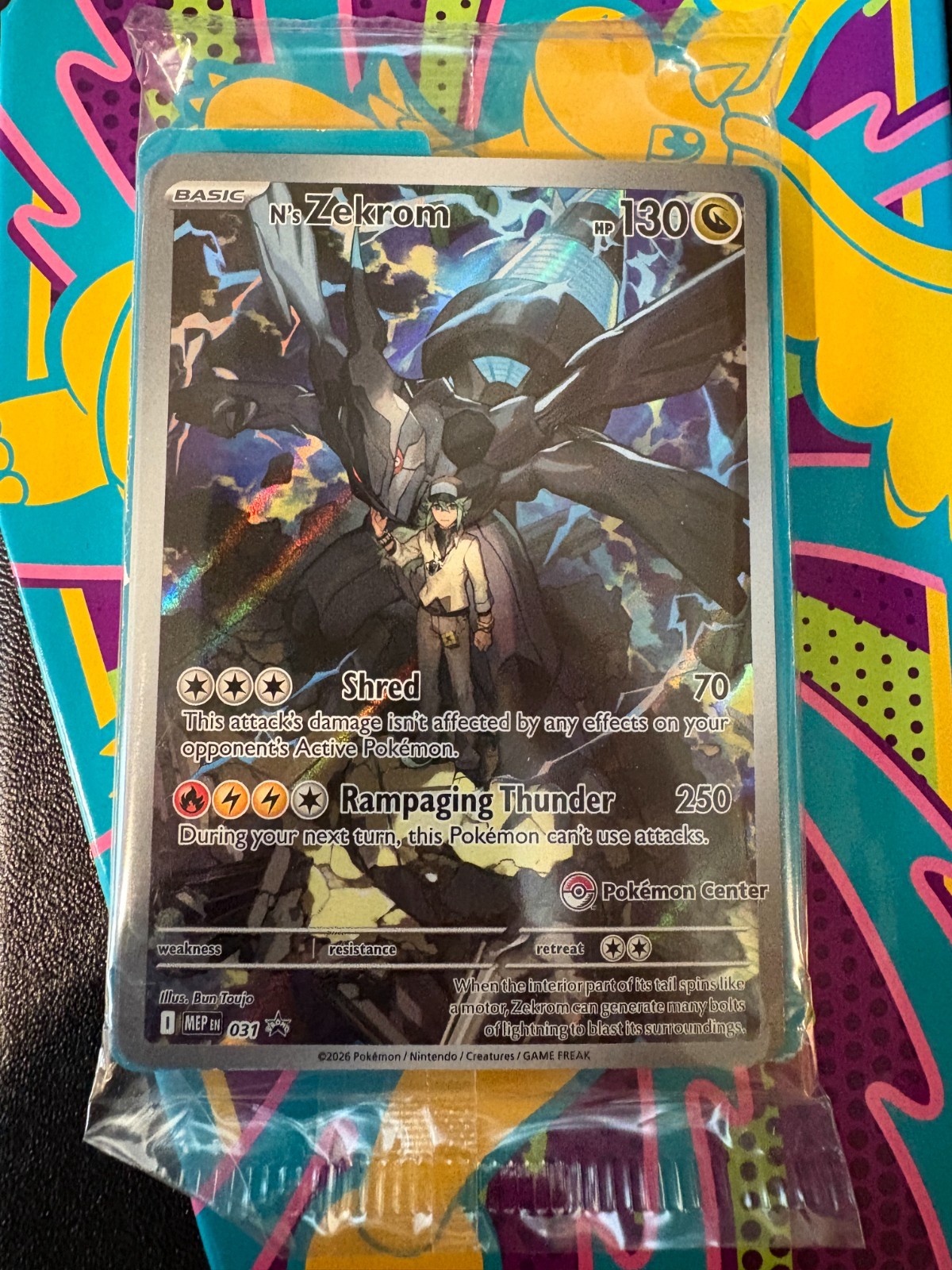 N's Zekrom 031 Ascended Heroes ETB Promo Pokemon Center Stamp - SEALED ...