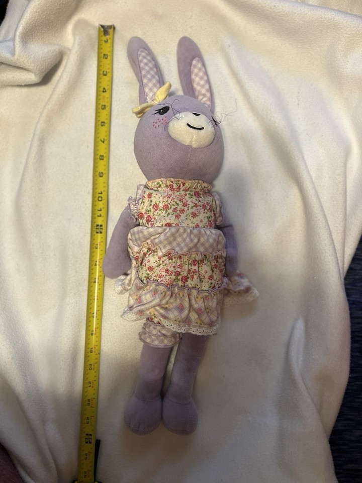 Girls Matilda Jane Enchanted Garden Violet Bunny Rabbit Purple Plush ...