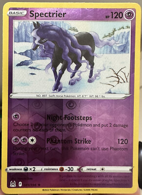 Pokemon SPECTRIER 081/196 - Lost Origin - RARE Rev Holo - - MINT | eBay