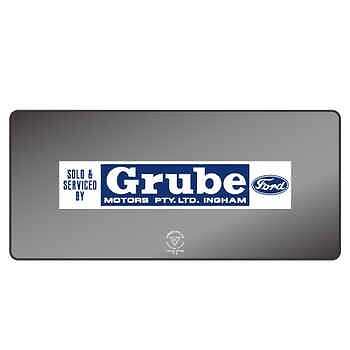FORD DEALER DECAL GRUBE MOTORS INGHAM XT XW XY XA XB XC ZC ZD ZG ZF ...