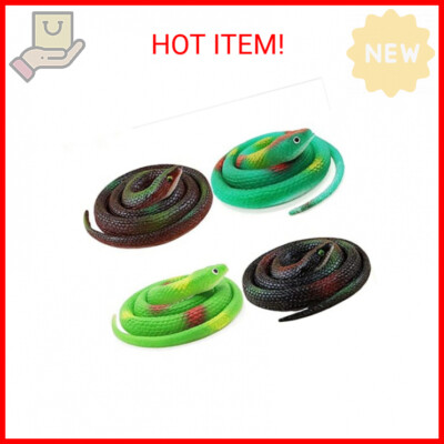Realistic Rubber Snakes - 4 Pieces 29 Inch Fake Rubber Snake to Keep ...