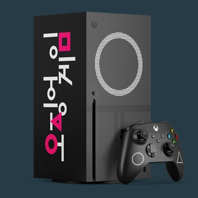 Xbox Series X Vinyl Skin & 2x Controller Vinyl Skins, Squid Game Themed ...