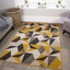 Yellow Ochre Grey Geometric Rug Scandi Nordic Chevron ZigZag Living ...