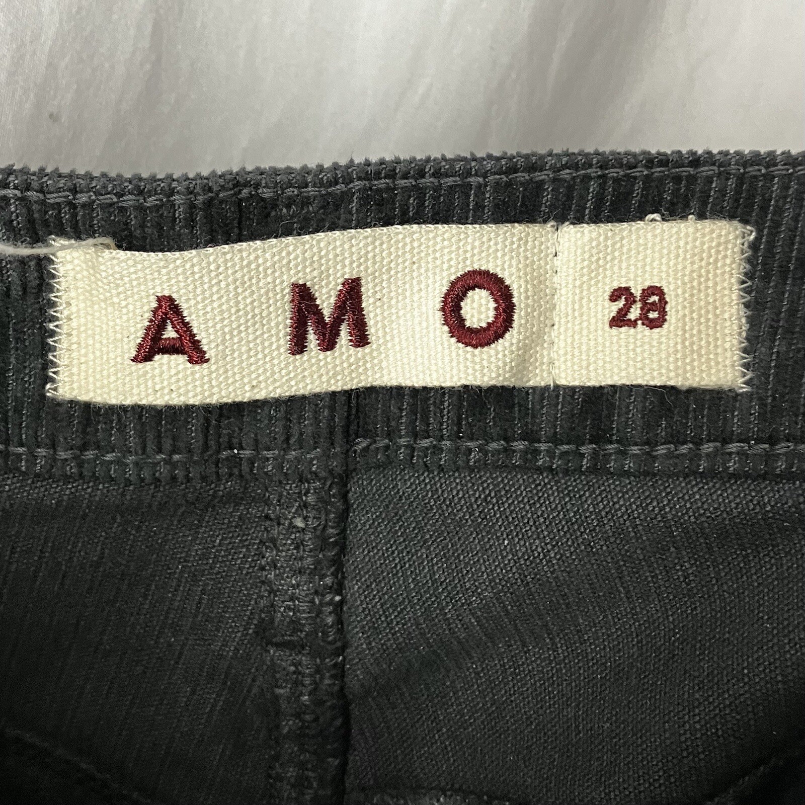 AMO Chloe Crop Corduroy Pants 28 Vintage Black | eBay