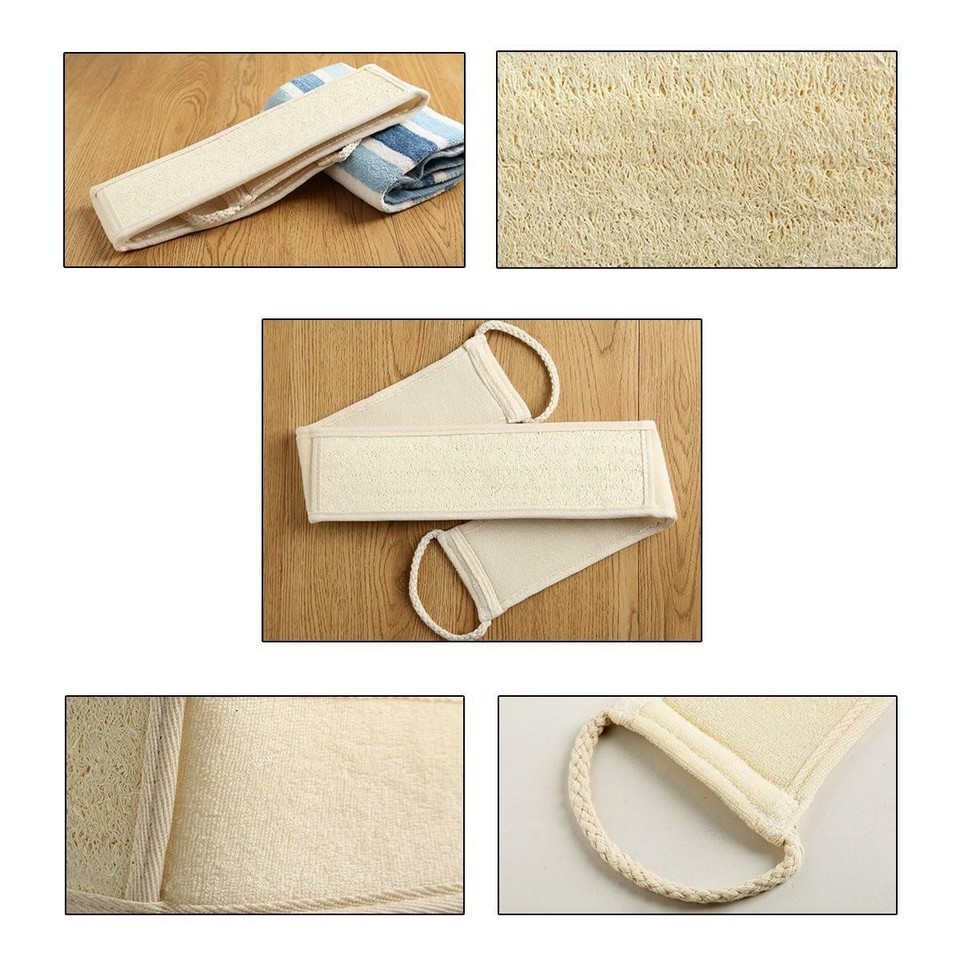 Soft Natural Sisal Fiber Back Strap Exfoliator Scrubber Spa Body Skin ...