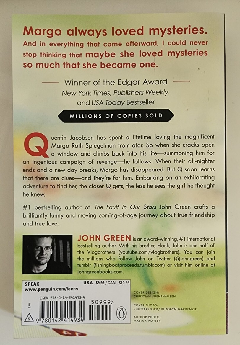 Paper Towns Back Cover