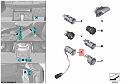 Genuine BMW F15 F16 F30 F30N F31 F32 Cigarette Lighter Socket OEM ...