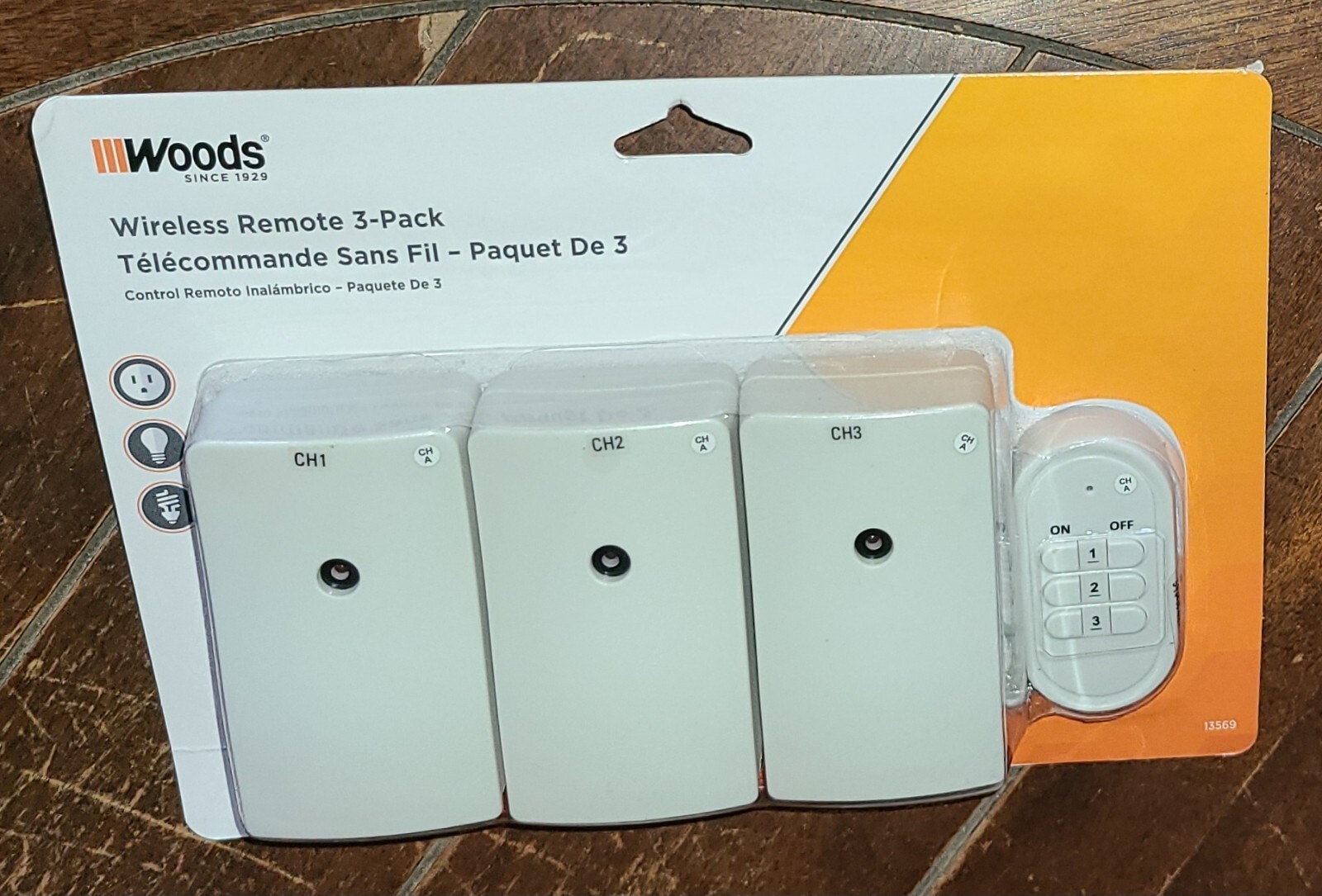 WOODS 3pk Wireless Remote Control Indoor Electric Outlets #13569 | eBay
