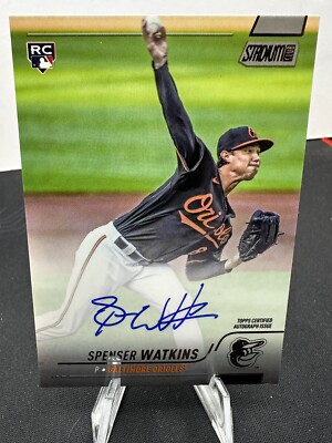 💥2022 Topps Stadium Club Spencer Watkins Rookie Auto #SCBA-SW Baltimore ...