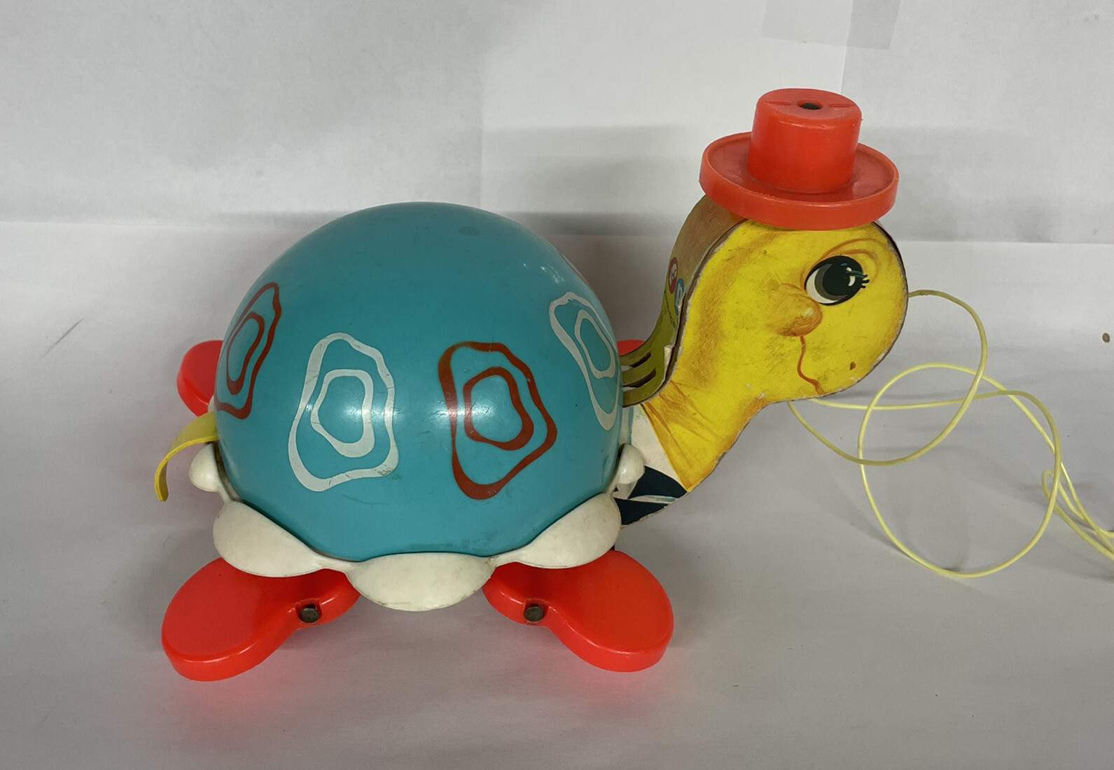 Vintage 1962 Fisher Price FP Tip Toe Timmy Turtle 773 Pull Toy Bell ...