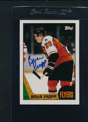 1987/88 Topps #158 Brian Propp Flyers Signed Auto *C9500 | eBay
