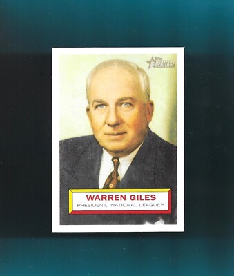 2005 Topps Heritage PRESIDENT NL # 2 WARREN GILES PERFECT! | eBay