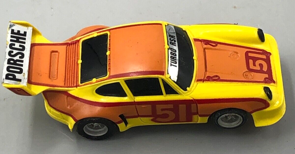 Vintage Aurora AFX Porsche 934 Turbo RSR #51 Yellow Orange Red HO Slot ...