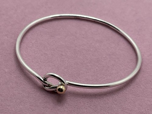 Tiffany & Co. Love Knot Bangle Bracelet 18K Yellow Gold Silve r 925 750 | eBay