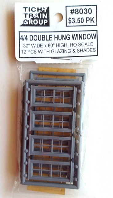 Tichy Train Group HO Scale #8030 4/4 Double Hung Window - Details Below ...