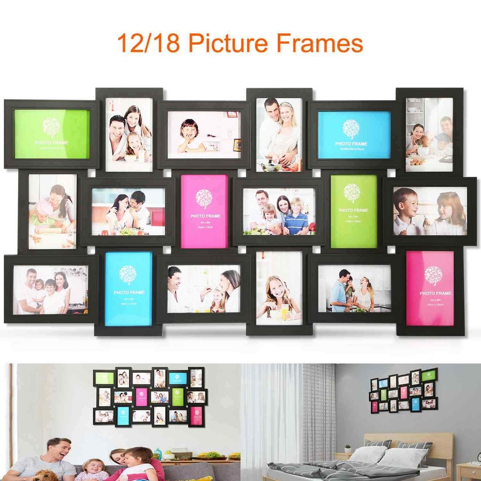 12/18 Photos Large Multi Picture Frame Collage Aperture Decor Memories ...