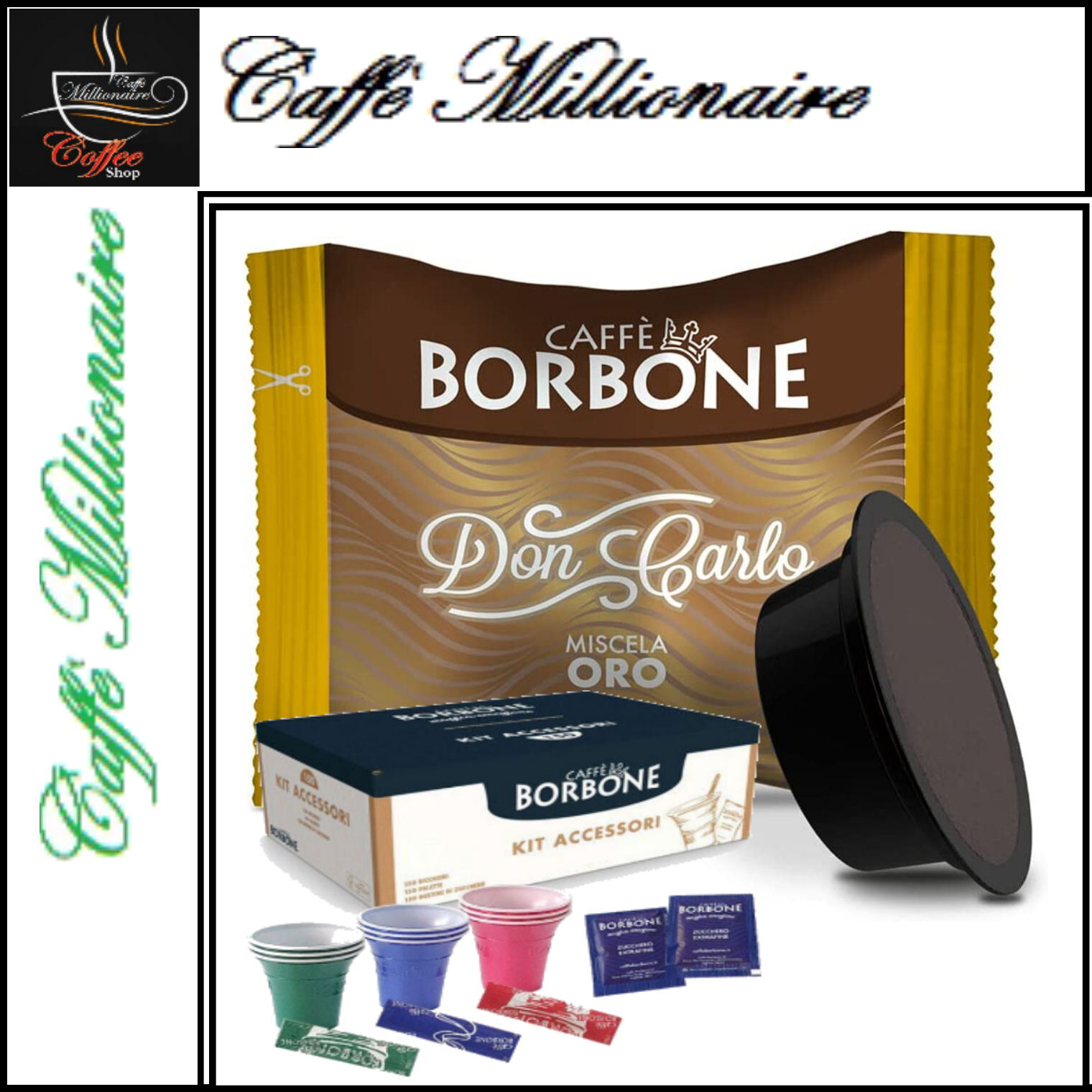 Capsule Caffè Borbone DON CARLO Miscela Oro Compatibili con SISTEMA A ...