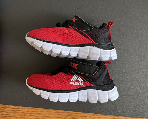 Reebok RBX Toddler Athletic Strap Sneaker Shoes - Black/Red size 5 | eBay