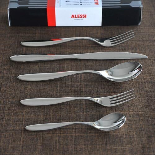 Alessi Mami 5-Piece Cutlery Set, 18/10 Stainless Steel Mirror #SG38S5M ...