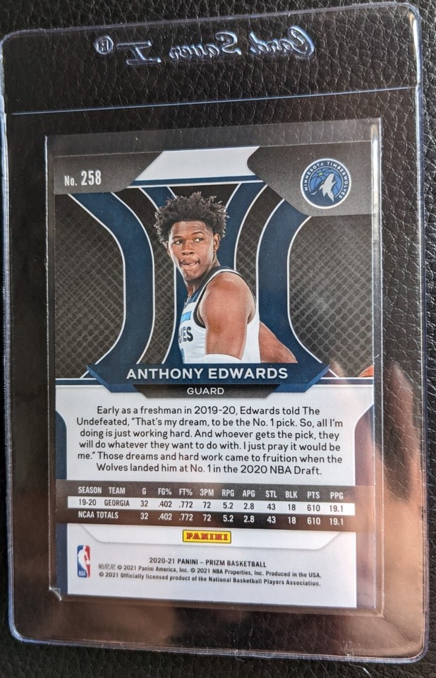 2020 21 Panini Prizm #258 Anthony Edwards Rookie Card RC MINNESOTA ...