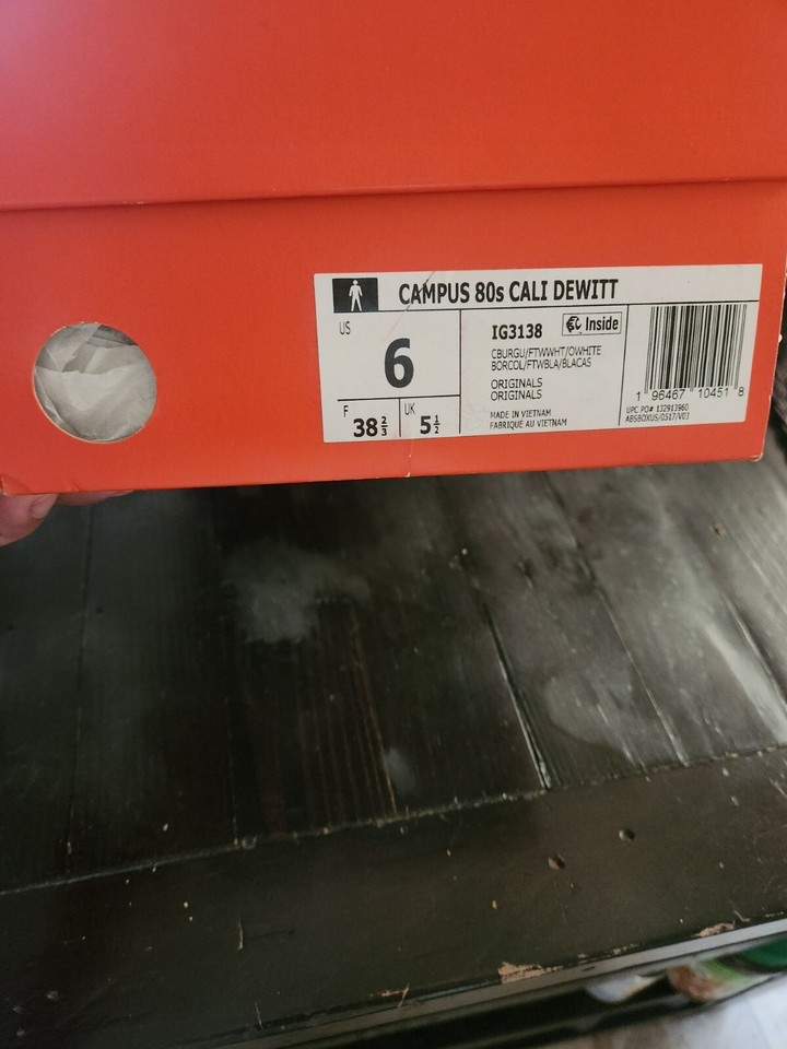 Adidas Cali Thornhill Dewitt x Campus 80s 'Burgundy' IG3138 | eBay