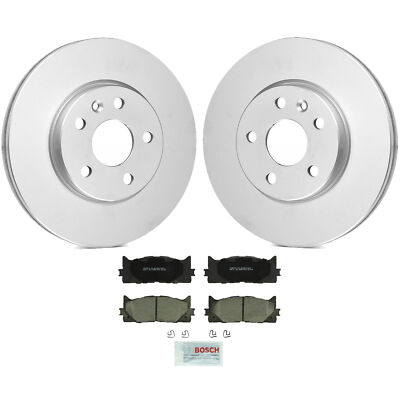 Bosch 2 Front Vented Rotors 296mm & Ceramic Disc Brake Pads Kit For ...